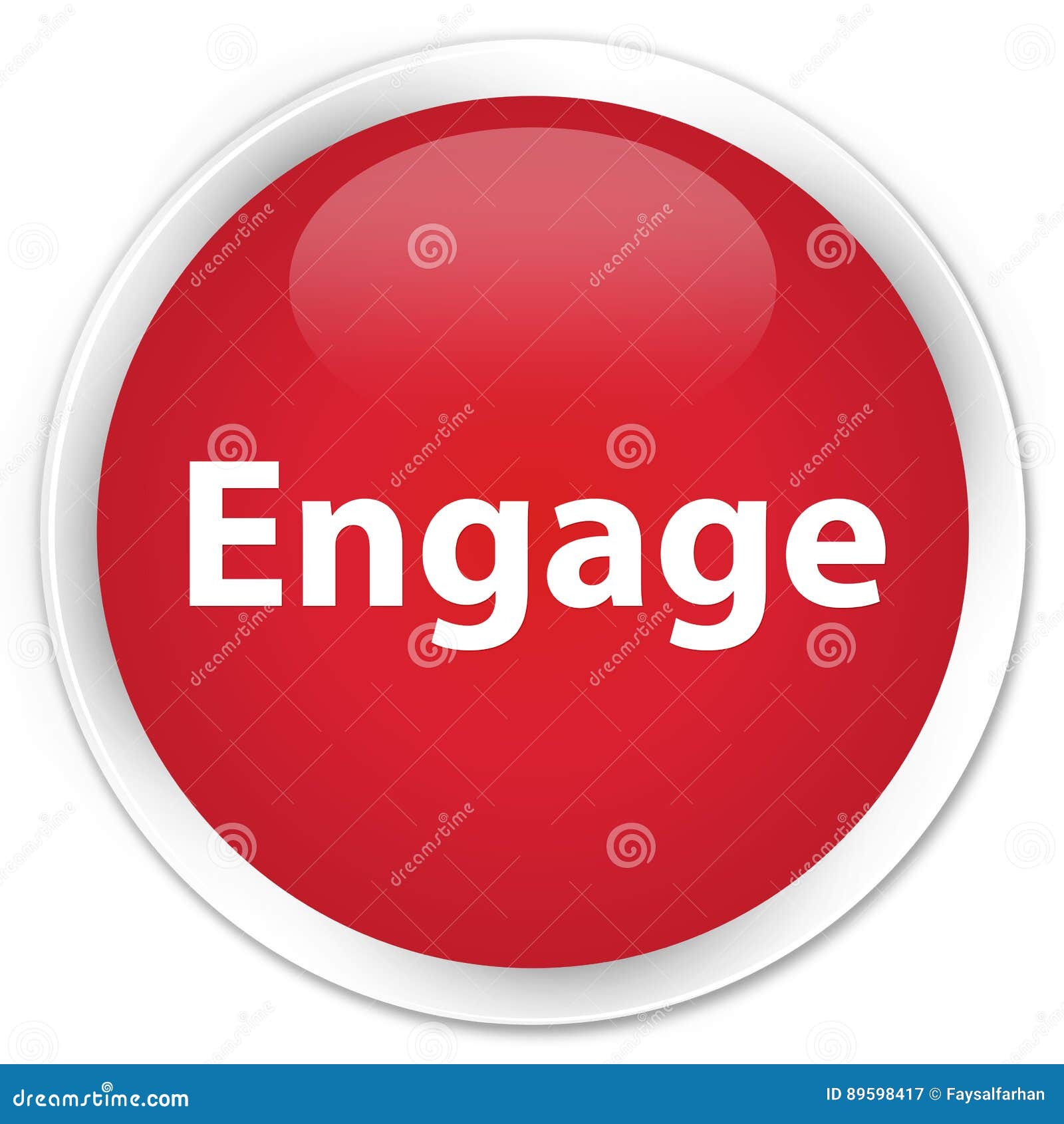 Engage Premium Red Round Button Stock Illustration - Illustration of ...