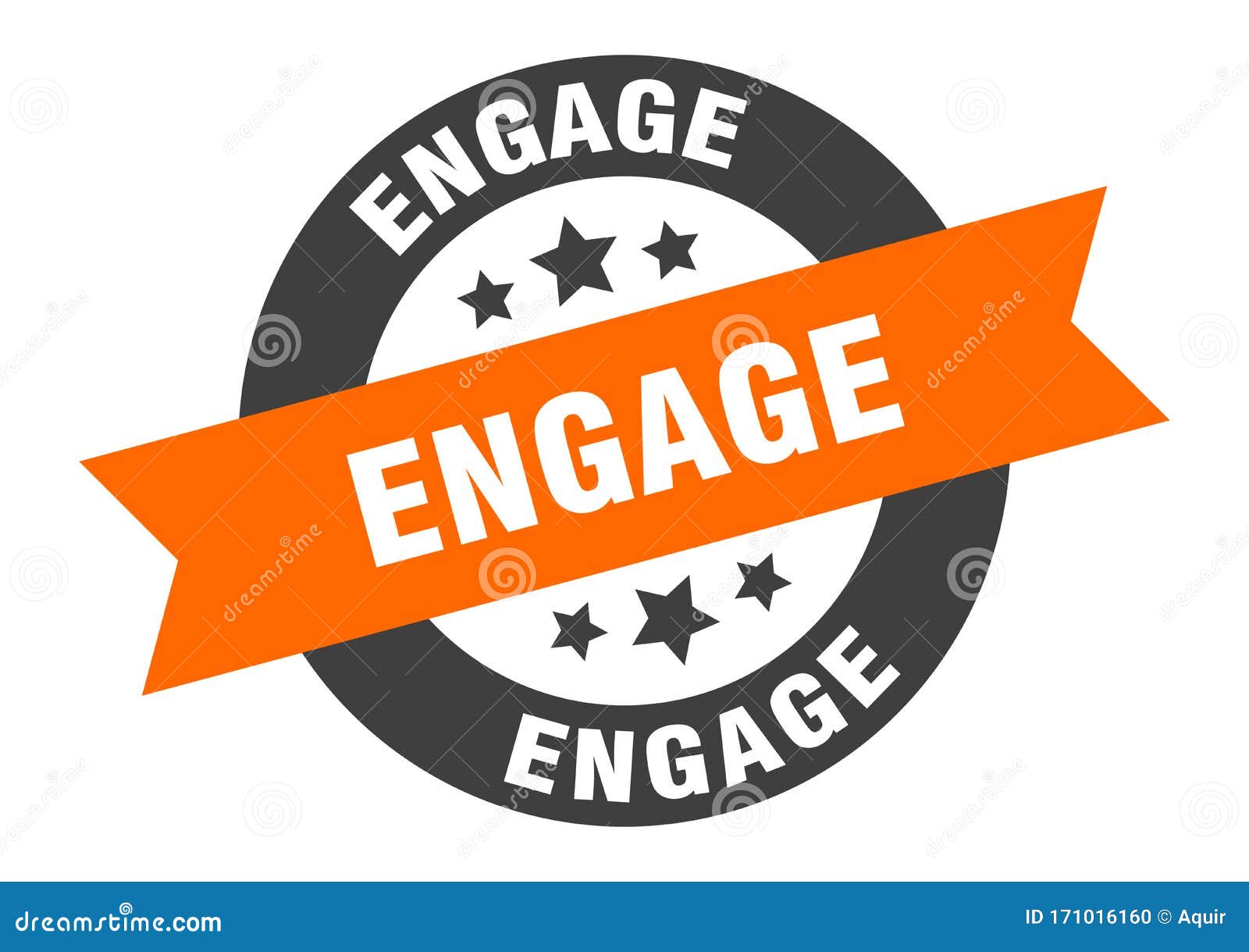 Engage Sign. Engage Round Ribbon Sticker Stock Vector - Illustration of ...