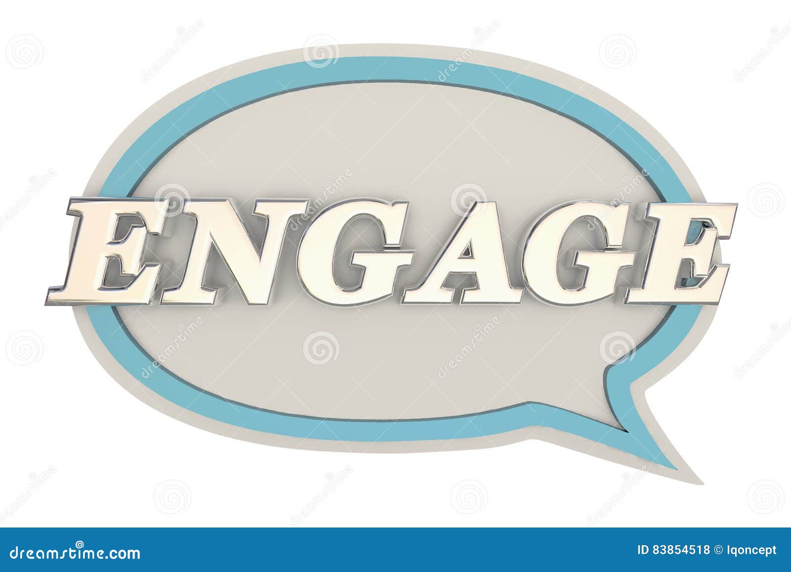 Engage Speech Bubble Communicate Interact Stock Illustration ...