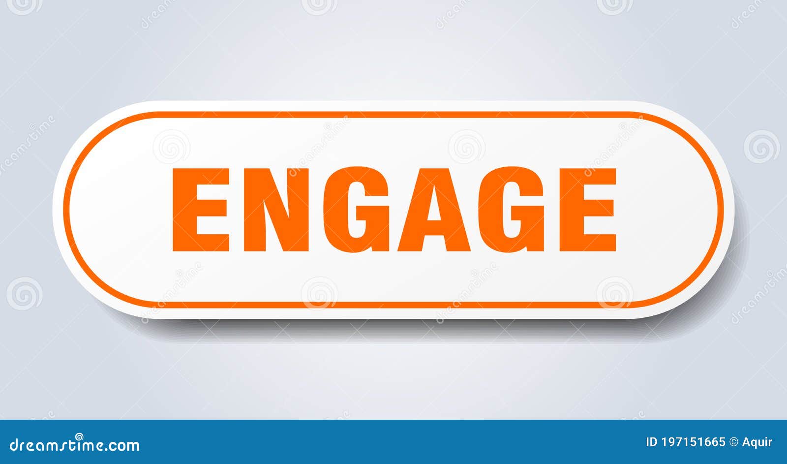 Engage sticker. stock vector. Illustration of website - 197151665