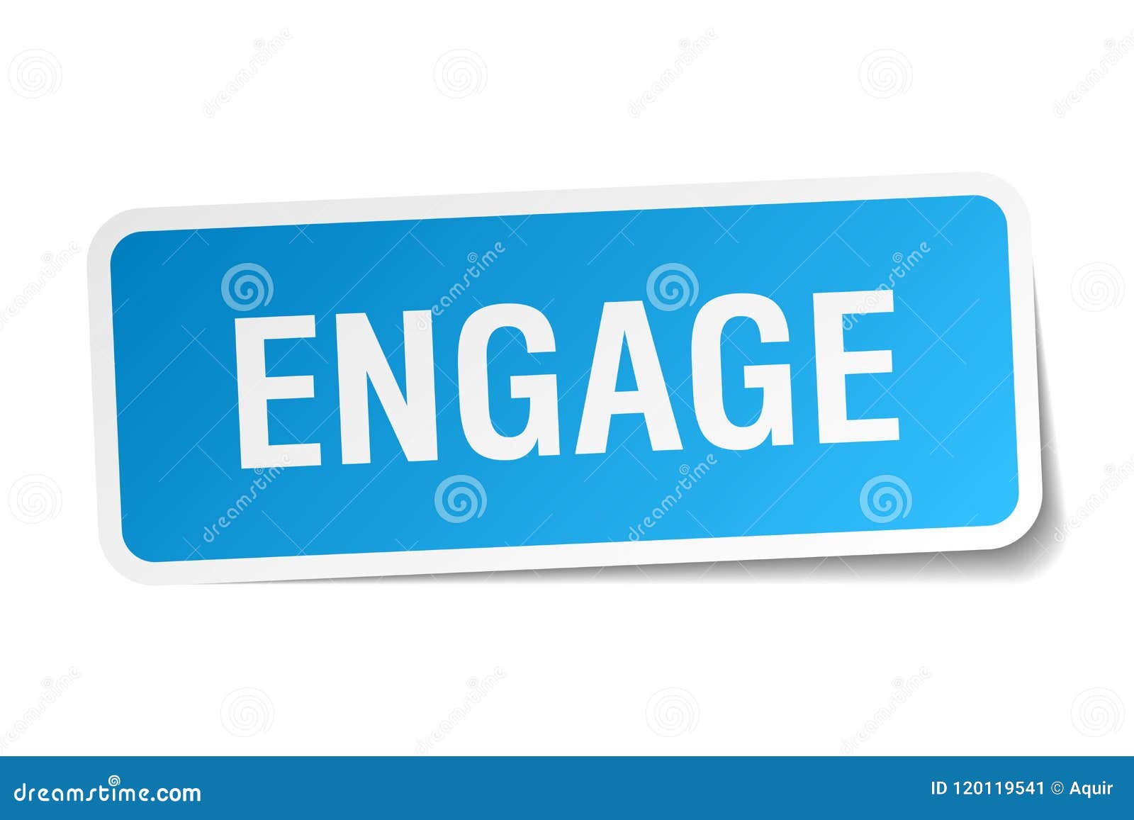 Engage sticker stock vector. Illustration of blue, peeler - 120119541