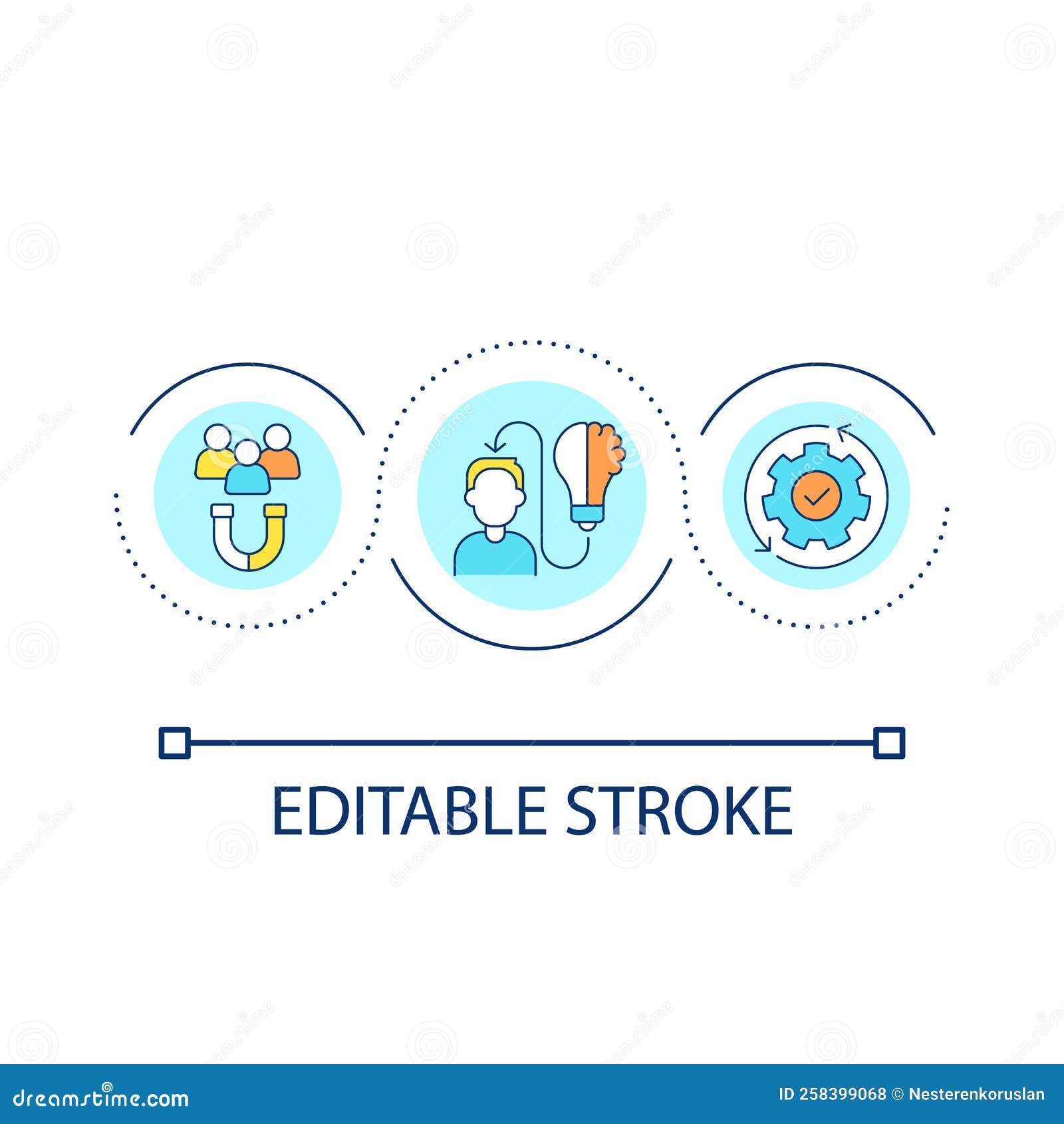 Engage Student in Learning Loop Concept Icon Stock Vector ...