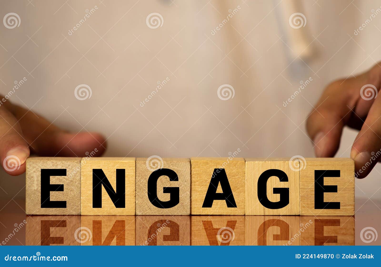 ENGAGE Word Made with Building Blocks Stock Photo - Image of success ...