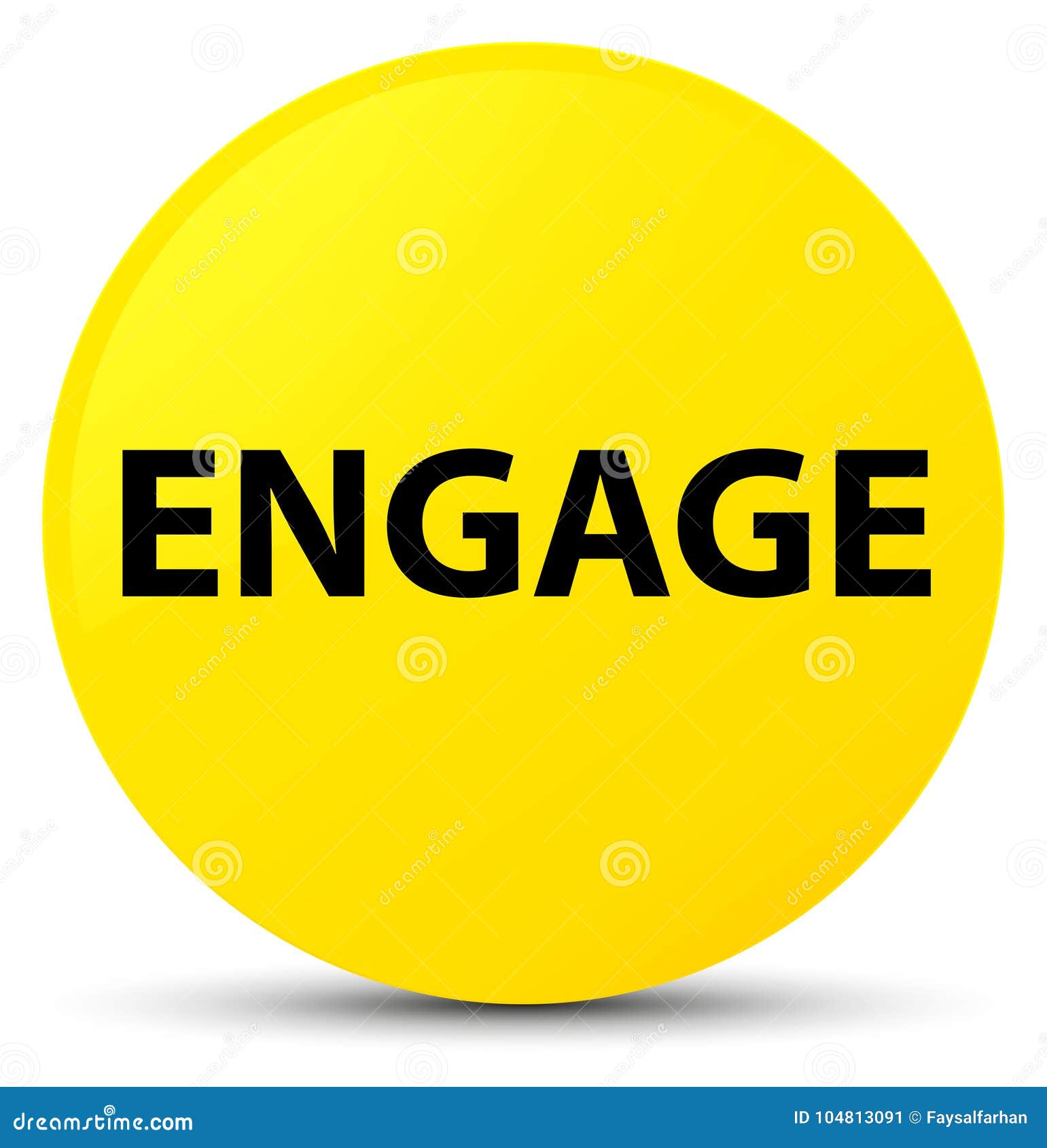 Engage yellow round button stock illustration. Illustration of yellow ...