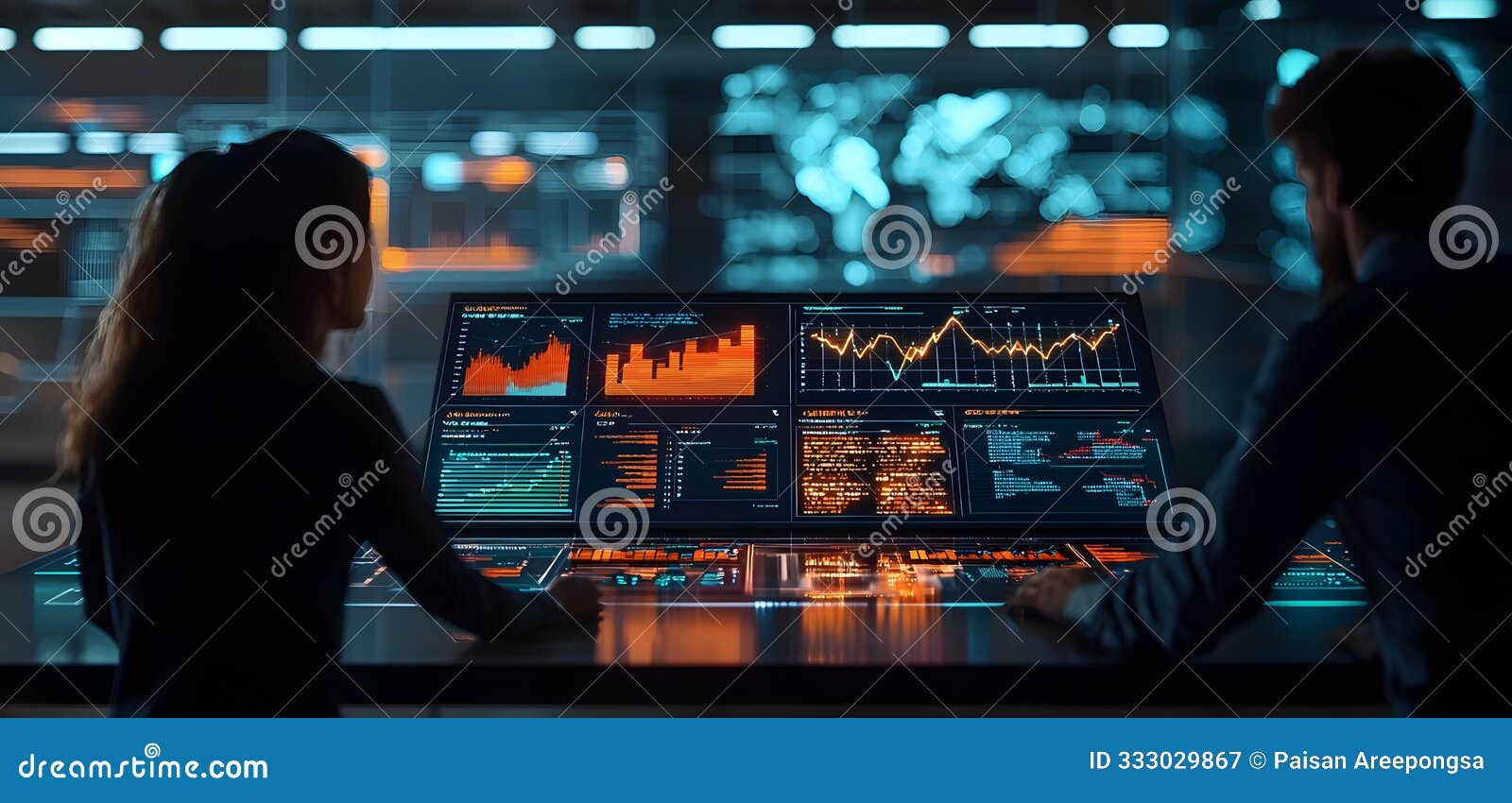 Engaged Team Collaborates On Digital Data Insights For Strategic ...