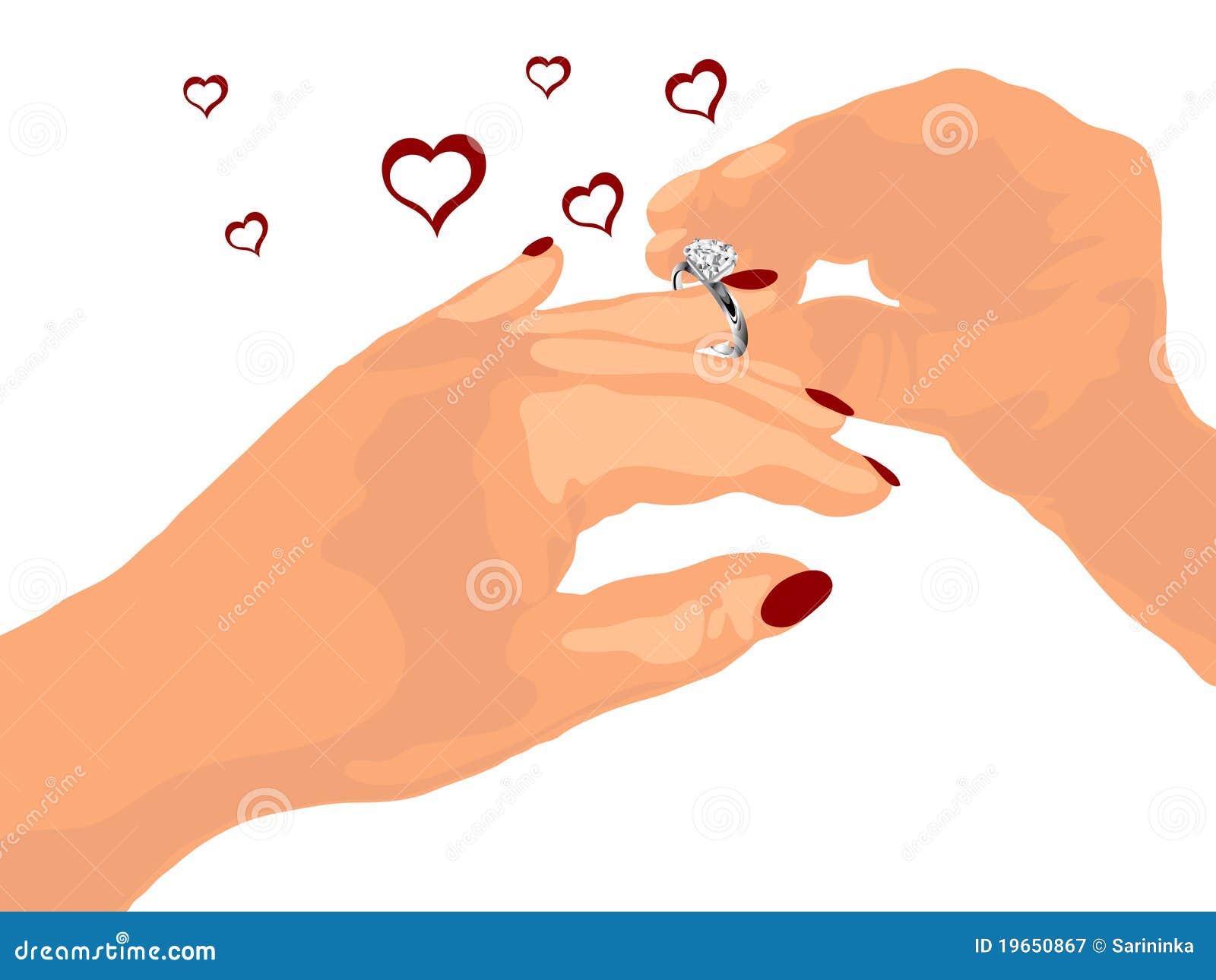 Engagement stock vector. Illustration of white, brilliant - 19650867