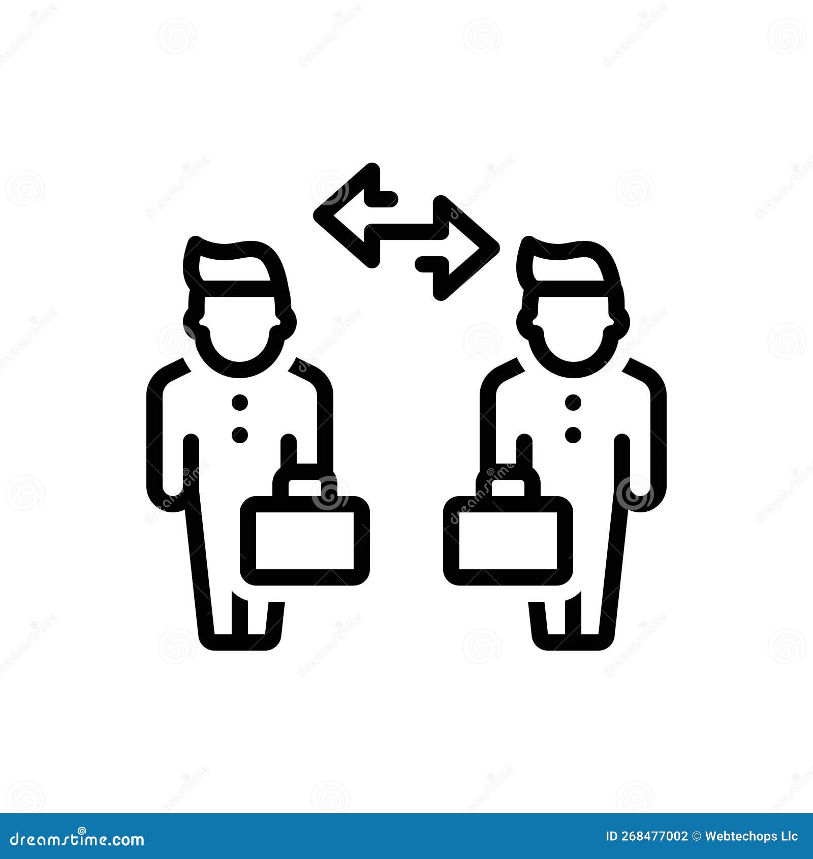 Black Line Icon for Engagement, Affiance and Treaty Stock Illustration ...