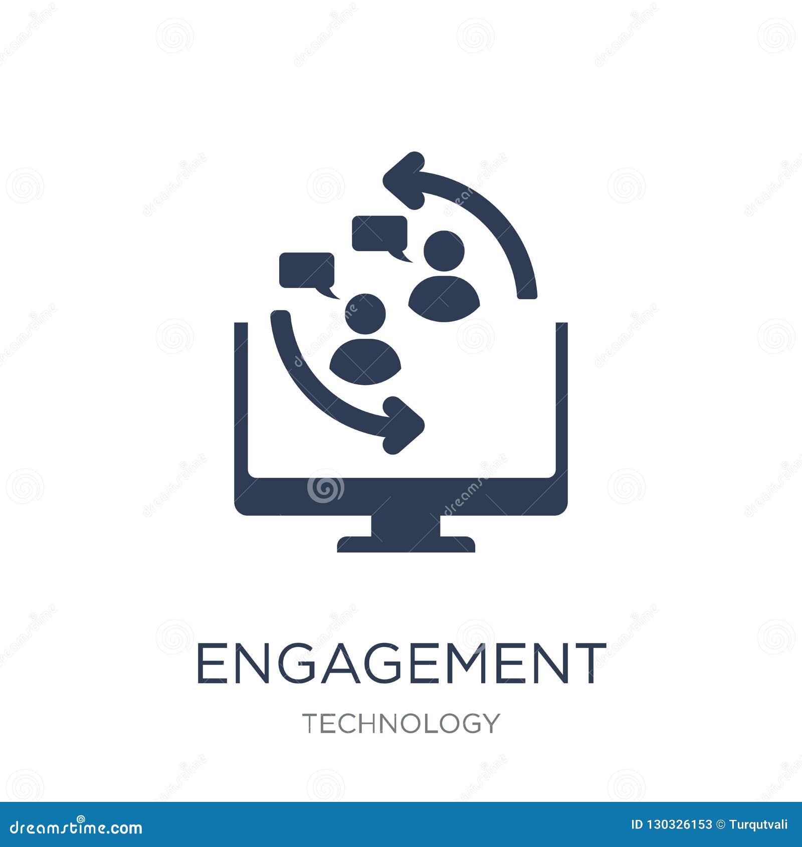 Engagement Icon. Trendy Flat Vector Engagement Icon on White Background ...