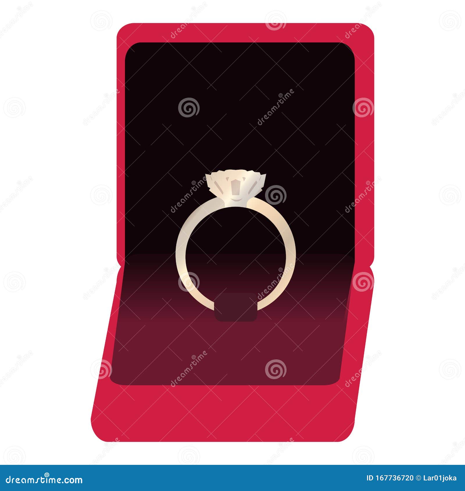 Engagement ring in a box stock vector. Illustration of engagement ...