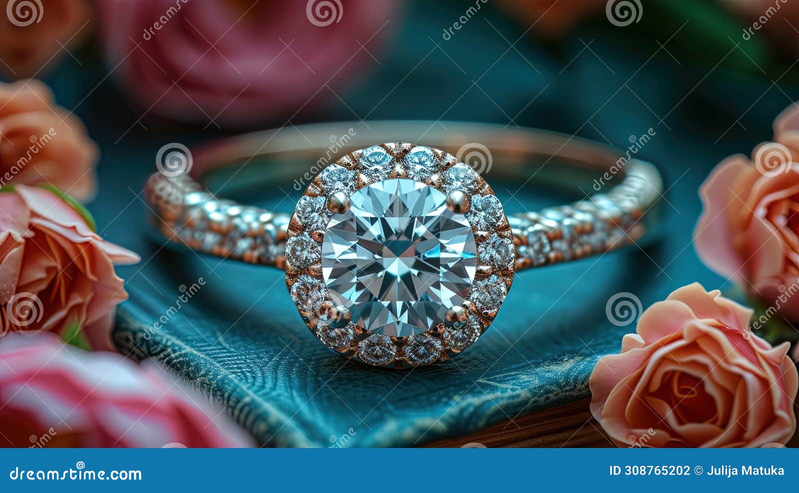 An Engagement Ring Displayed on a Vintage Book or a Handwritten Love ...