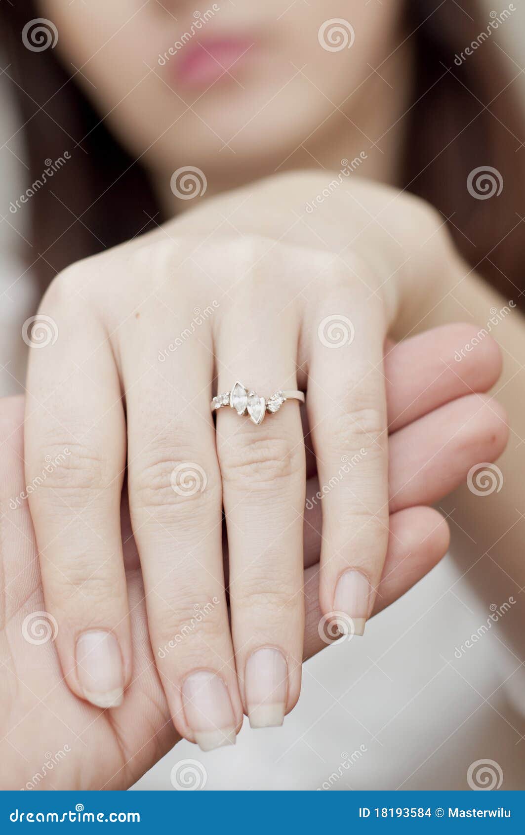 Engagement Ring into a Finger Stock Photo - Image of male, flirting ...
