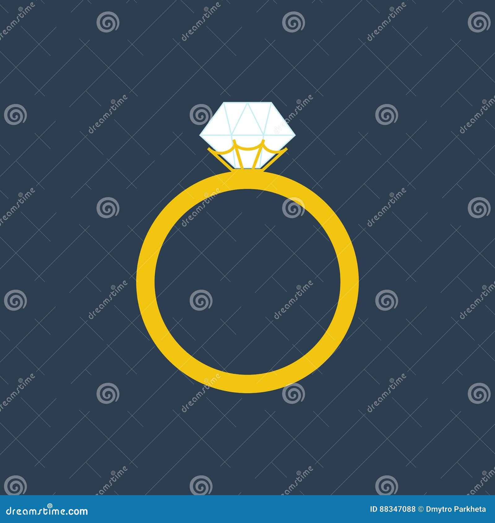 Engagement Ring Illustration Stock Vector - Illustration of vector ...