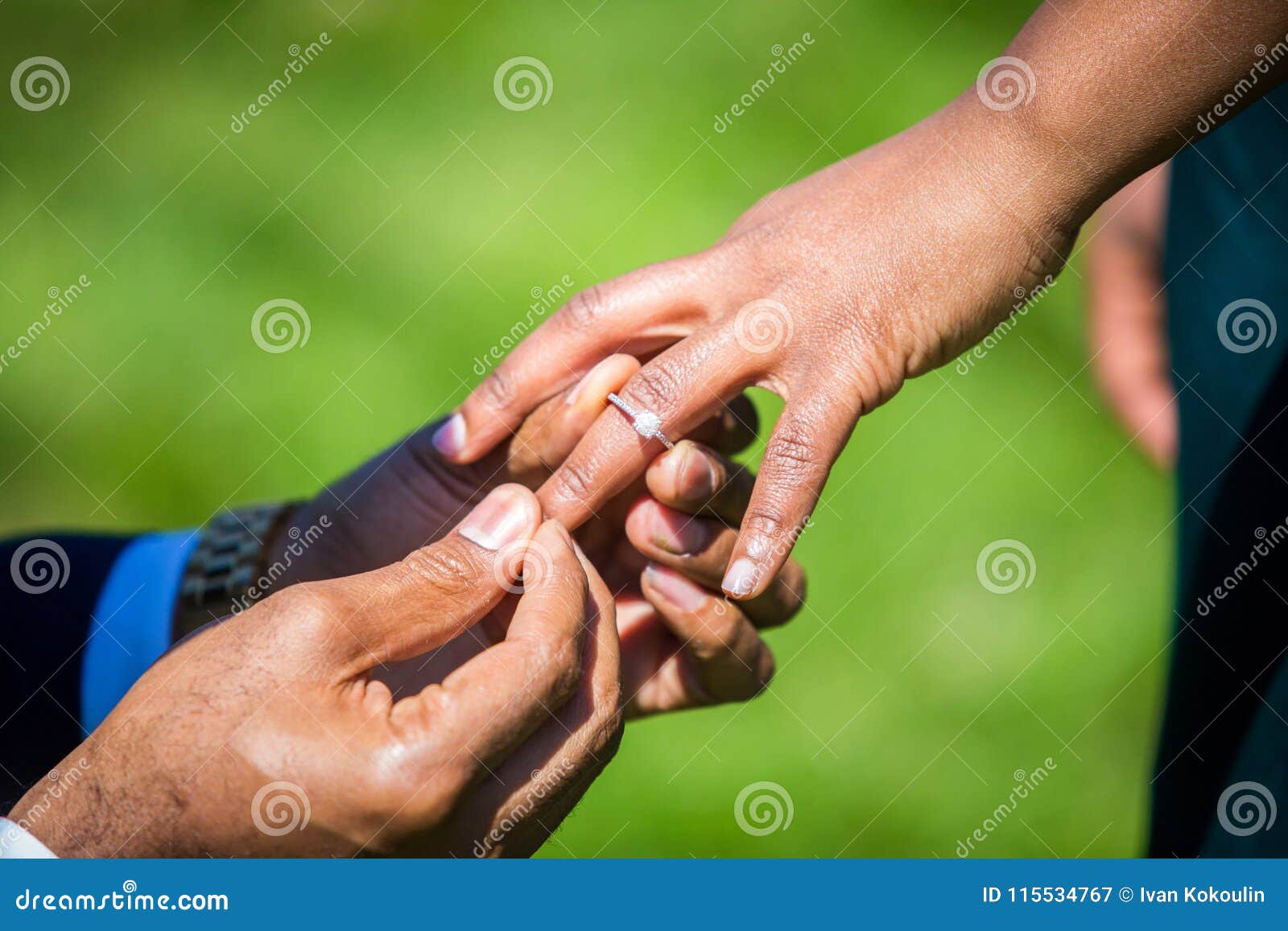 Engagement Ring Proposal Hands Close Up Stock Image - Image of male ...