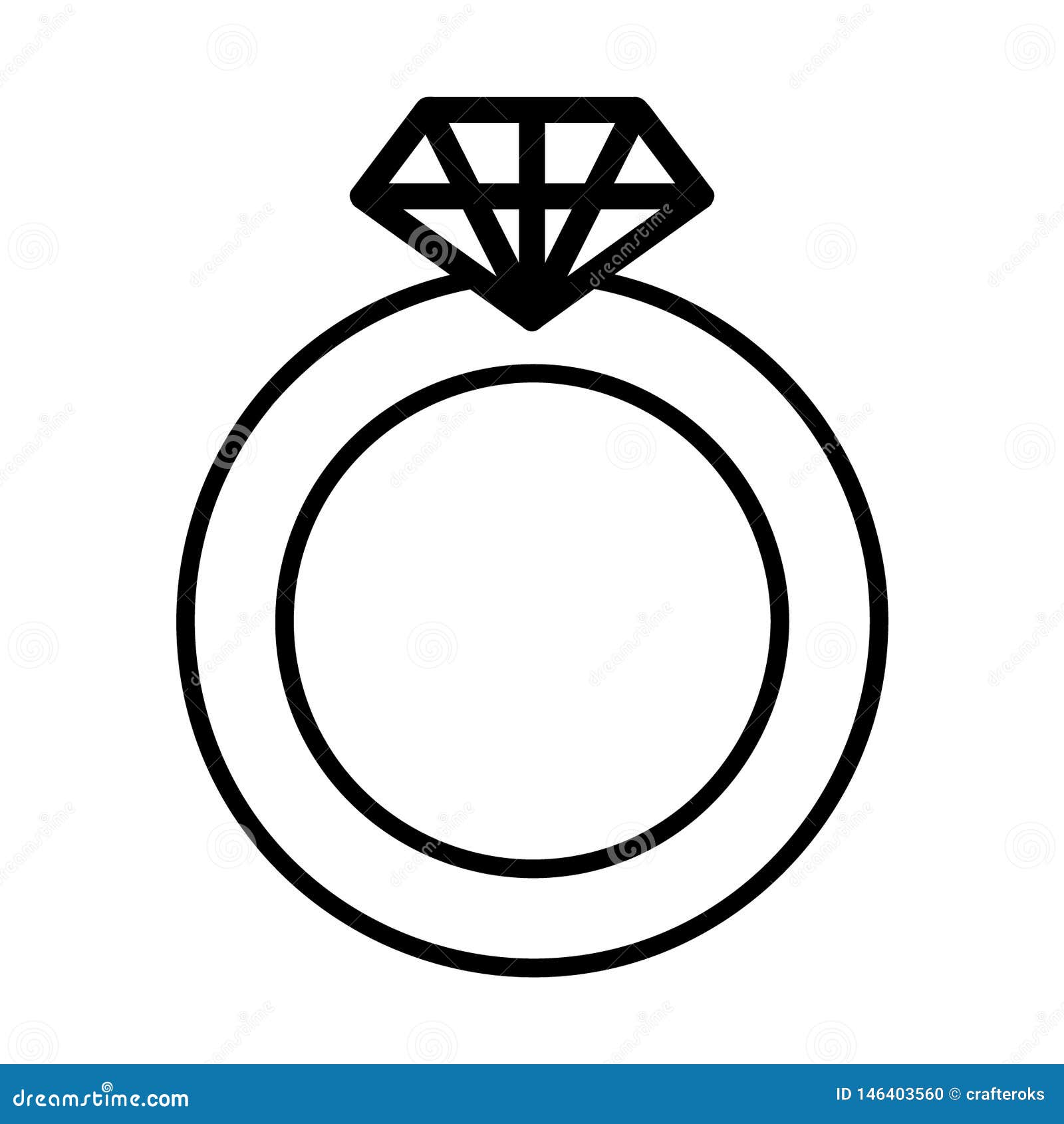 Engagement Ring Illustration by Crafteroks Stock Vector - Illustration ...