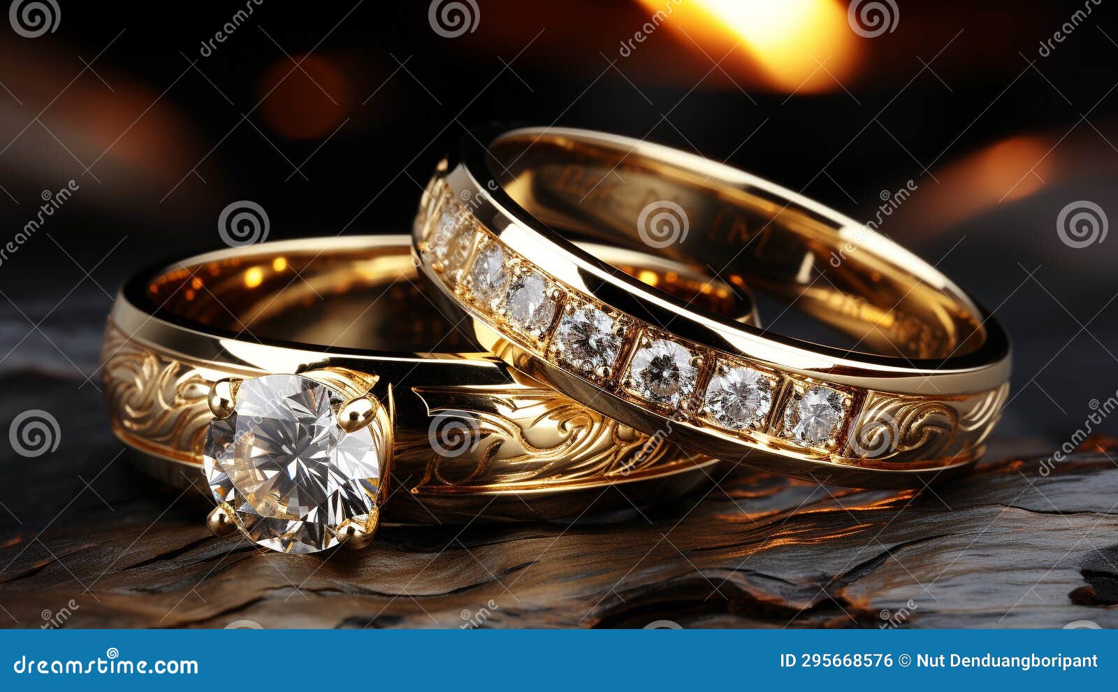 Engagement Rings Symbols of Love and Commitment Stock Illustration ...