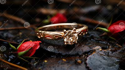 Engagement Rings Symbols of Love and Commitment Stock Illustration ...