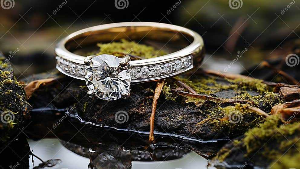 Engagement Rings Symbols of Love and Commitment Stock Illustration ...