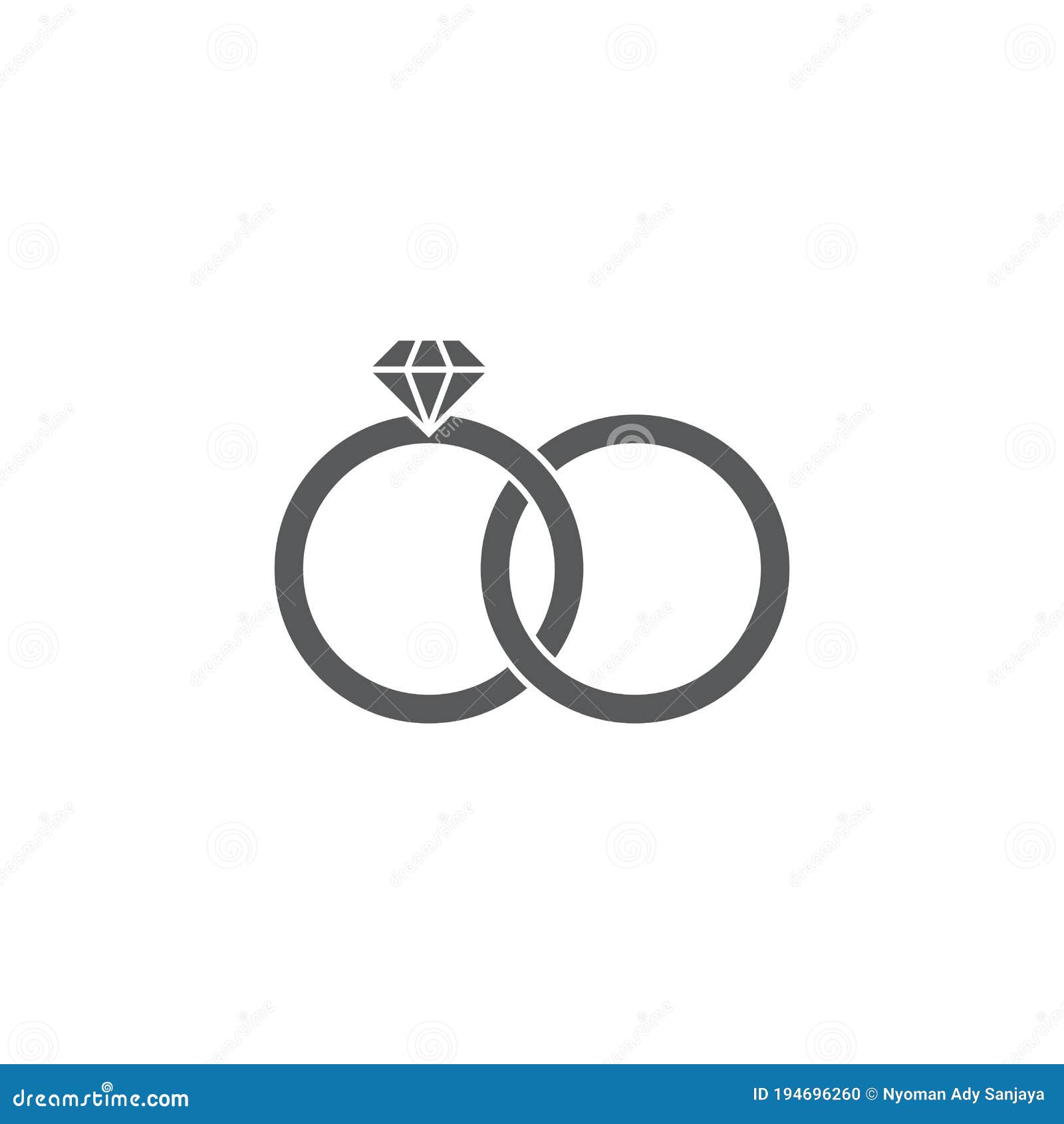 Engagement Rings Vector Icon Isolated on White Background Stock Vector ...