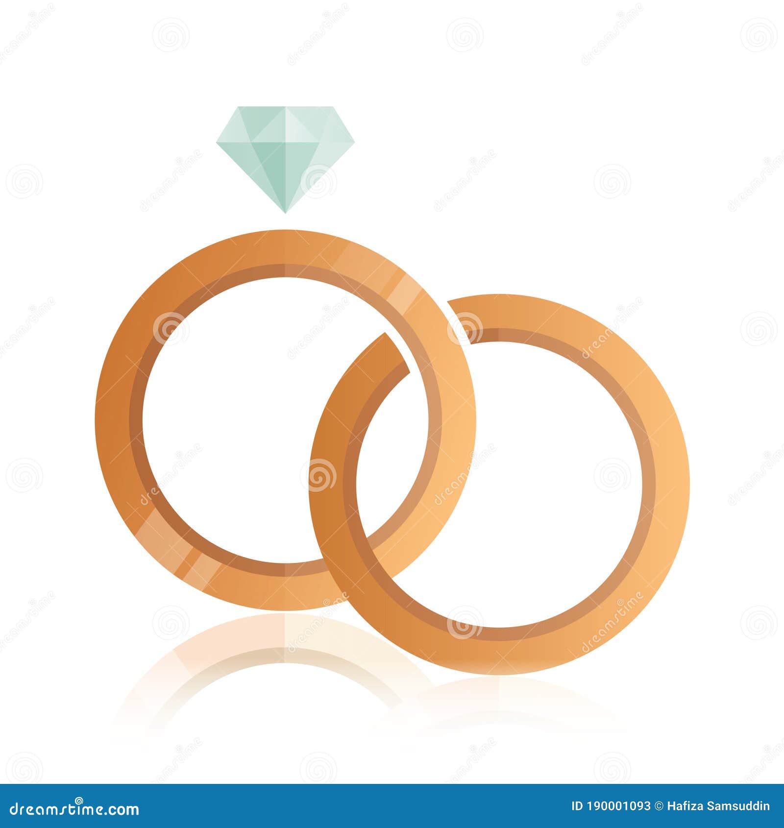 Engagement Rings. Vector Illustration Decorative Design Stock Vector ...