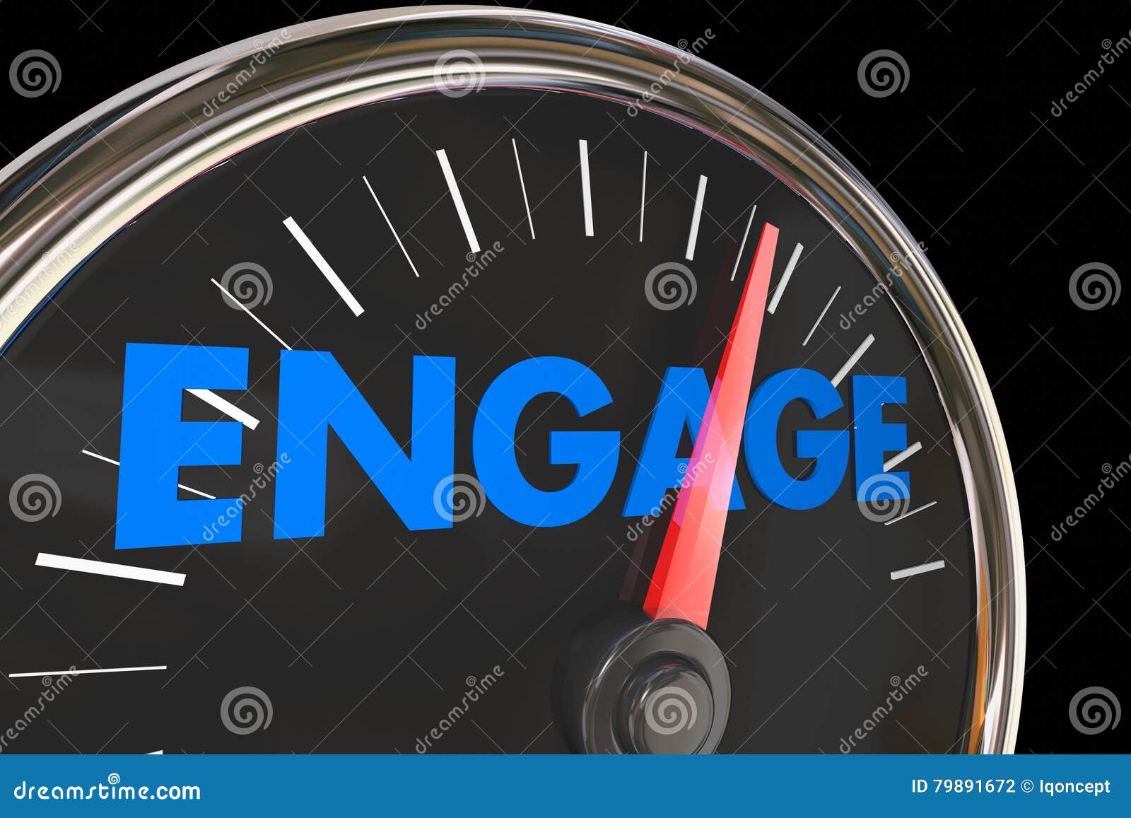 Engagement Speedometer Increase Improve Interaction Stock Illustration ...