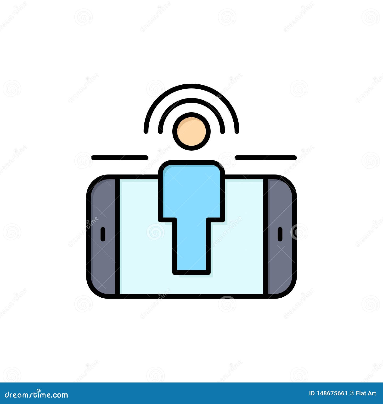 Engagement, User, User Engagement, Marketing Flat Color Icon. Vector ...