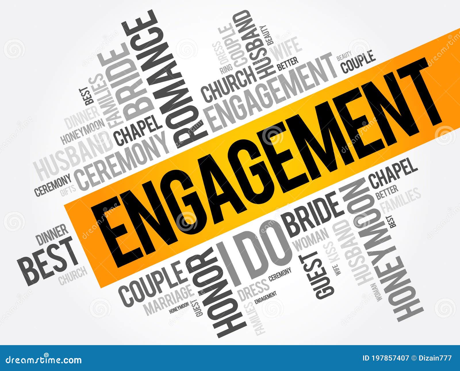 Engagement - Word Cloud Collage, Concept Background Stock Illustration ...