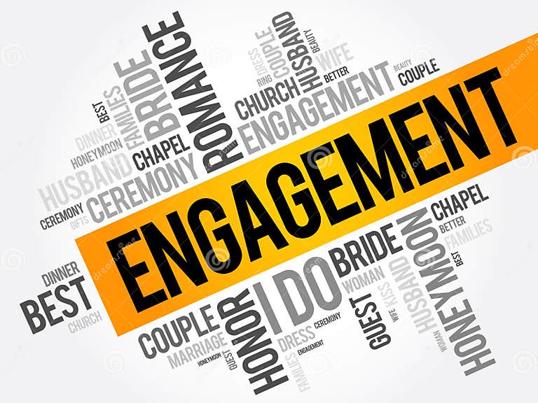 Engagement - Word Cloud Collage, Concept Background Stock Illustration ...