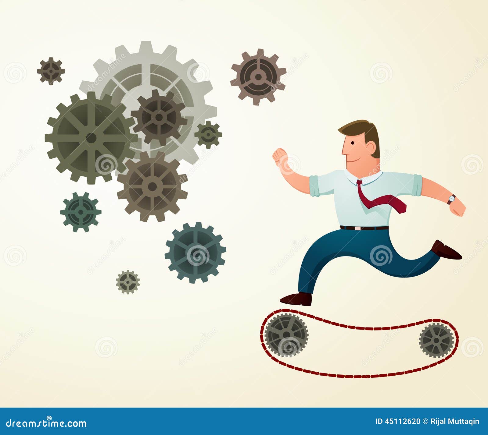 Engagiert und hardworker vektor abbildung. Illustration von laufen ...