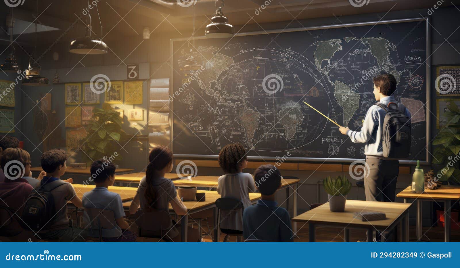 An Engaging Classroom Scene, Showcasing the Interaction between ...