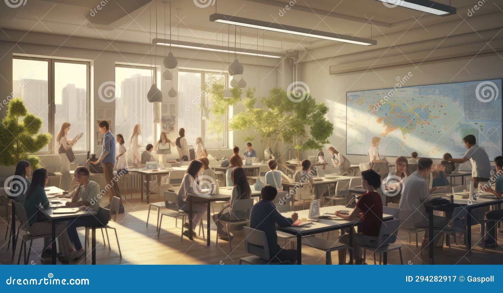 An Engaging Classroom Scene, Showcasing the Interaction between ...