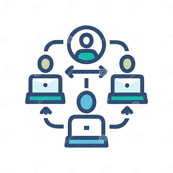 Engaging Collaborative Learning Icon Stock Vector - Illustration of ...