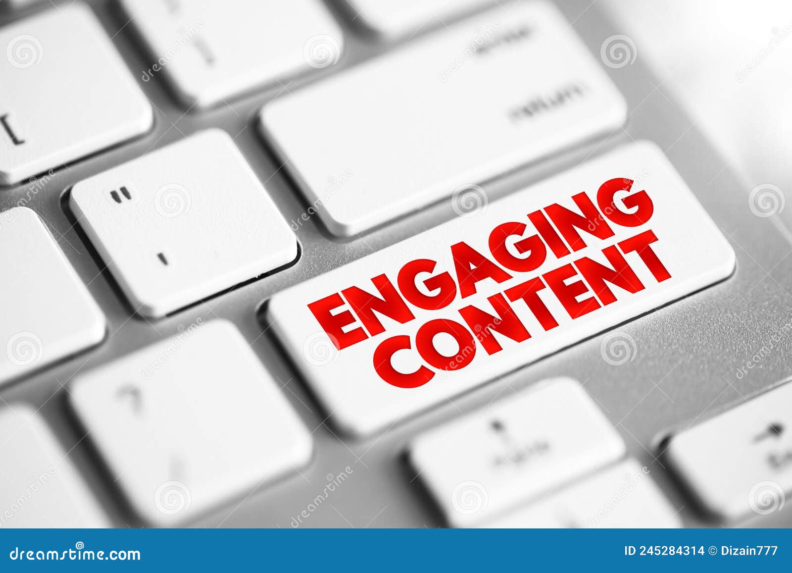 Engaging Content Text Button on Keyboard, Concept Background Stock ...
