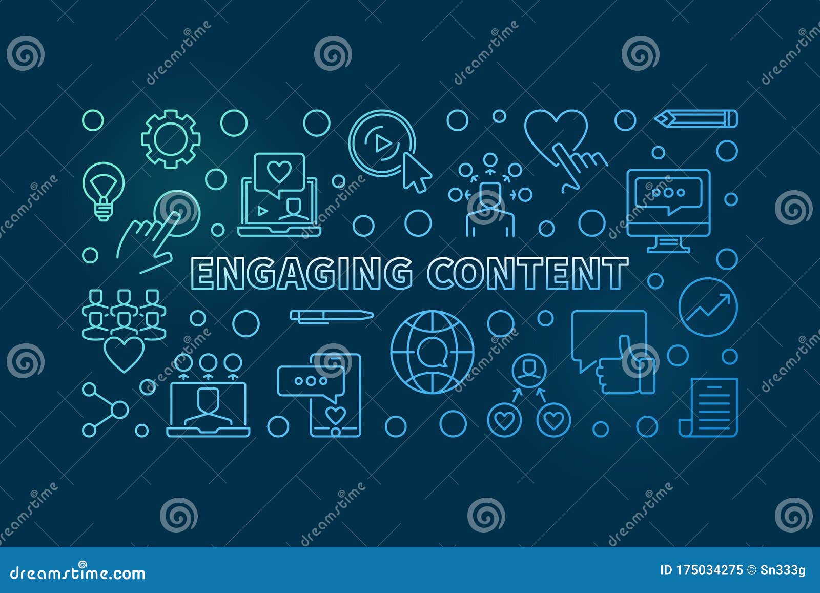Engaging Content Vector Colorful Linear Horizontal Banner Stock Vector ... Engaging Content Vector Colorful Linear Horizontal Banner Stock Vector ...