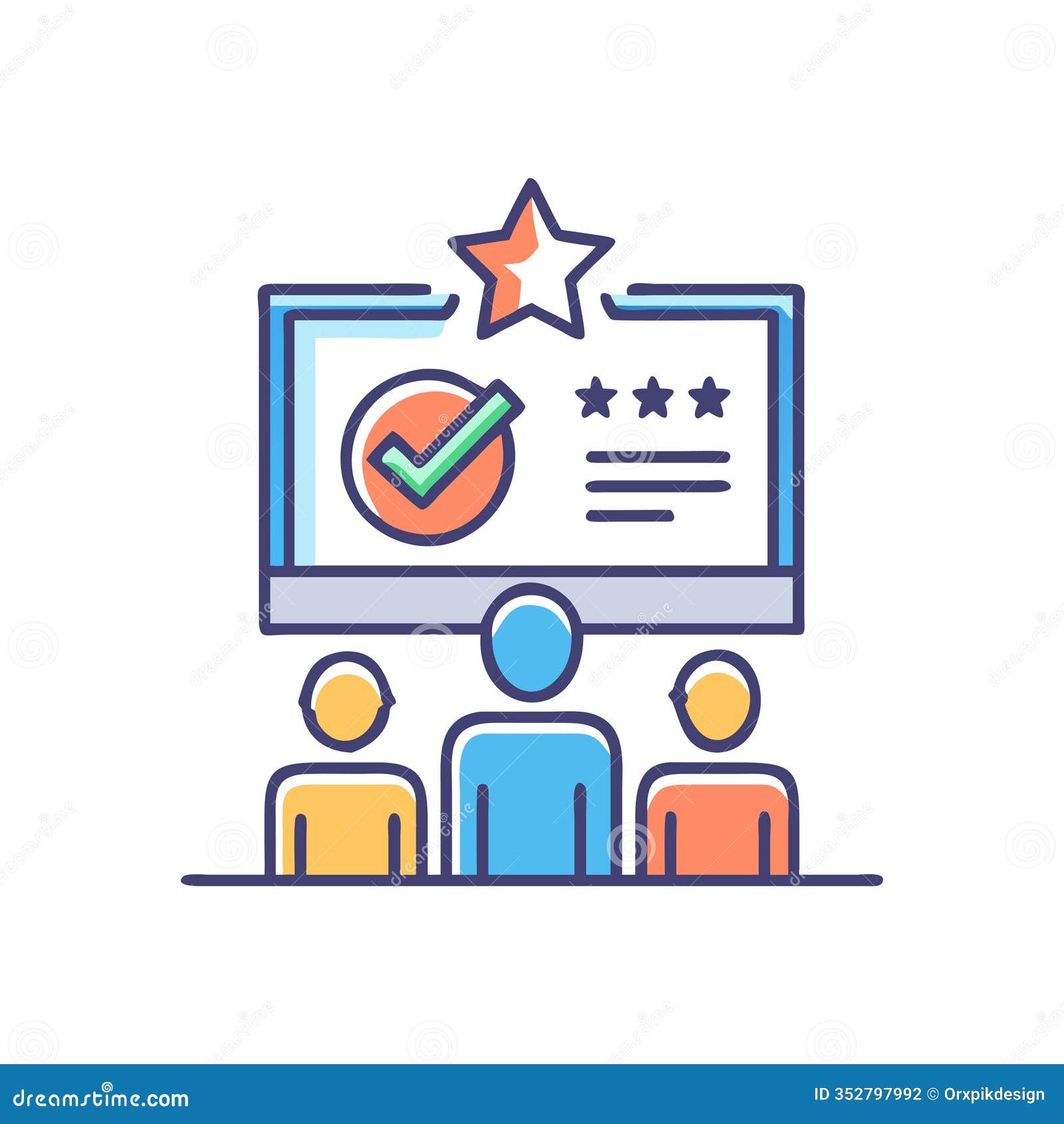 Engaging Corporate Training Evaluation Icon Stock Vector - Illustration ...