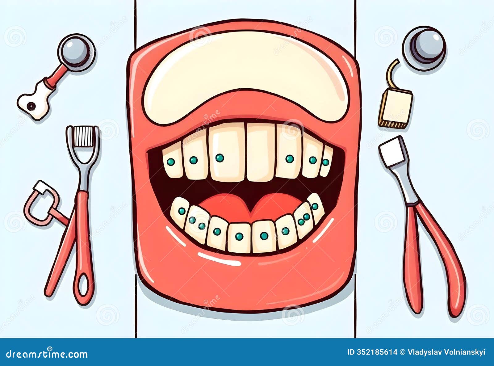 Engaging Dental Workshop Showcasing Dental Tools and an Animated Mouth ...