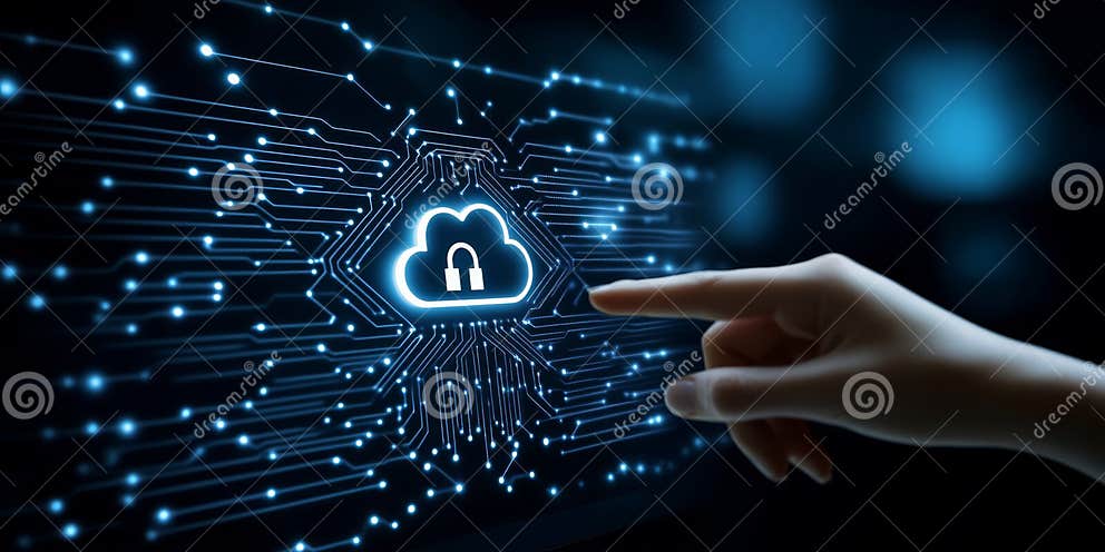 Engaging in Digital Interactions through Advanced Cloud Security Technology Solutions Stock ...