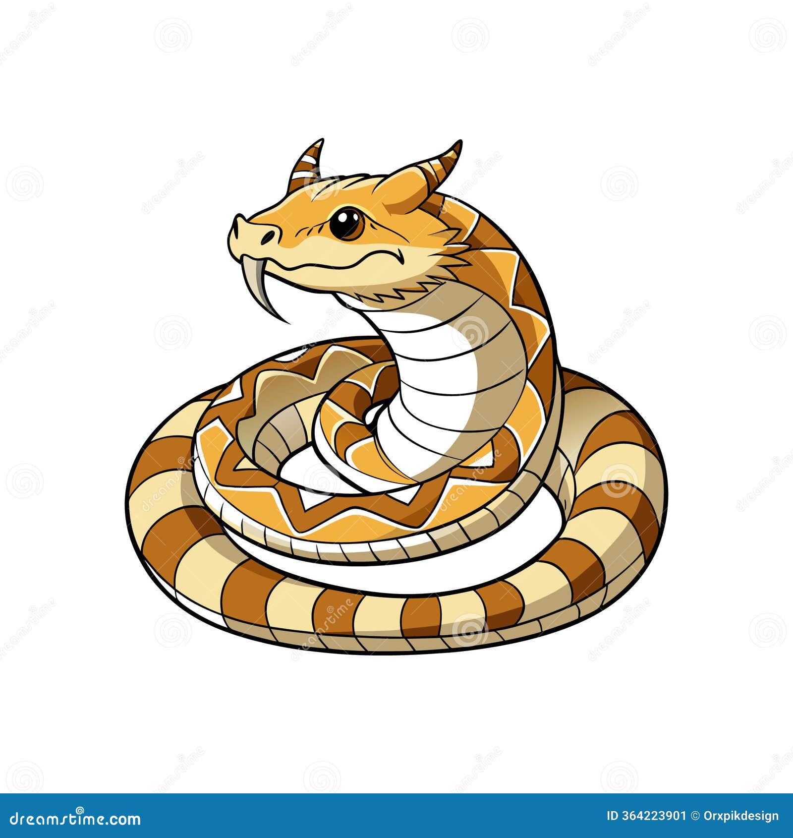 Gaboon Viper Coloring Page For Kids Stock Photo | CartoonDealer.com ...