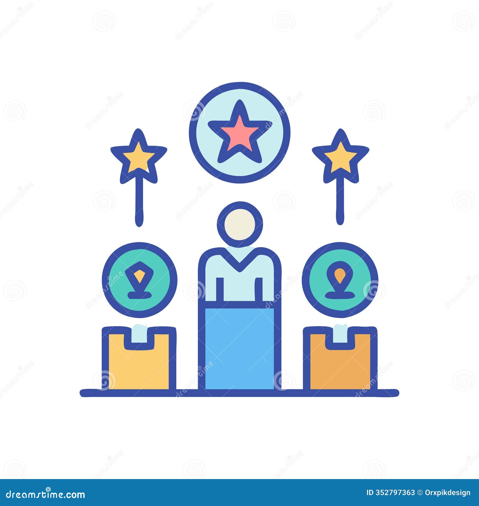 Competitive Positioning Visual Icon Vector Illustration | CartoonDealer ...