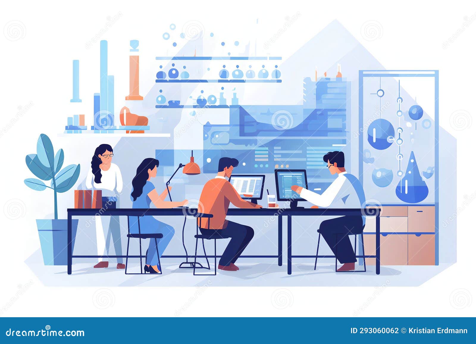 Innovative Minds at Work: a Scientific Exploration Team Stock ...