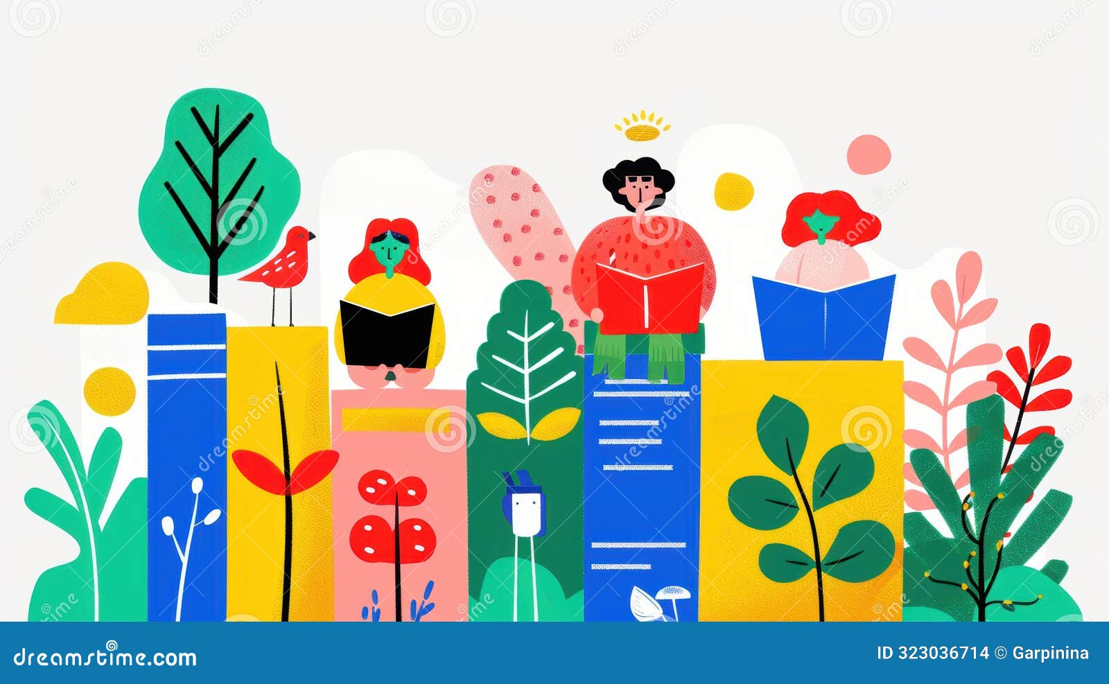 Diverse Students Learning with Books and Laptops, Representing ...