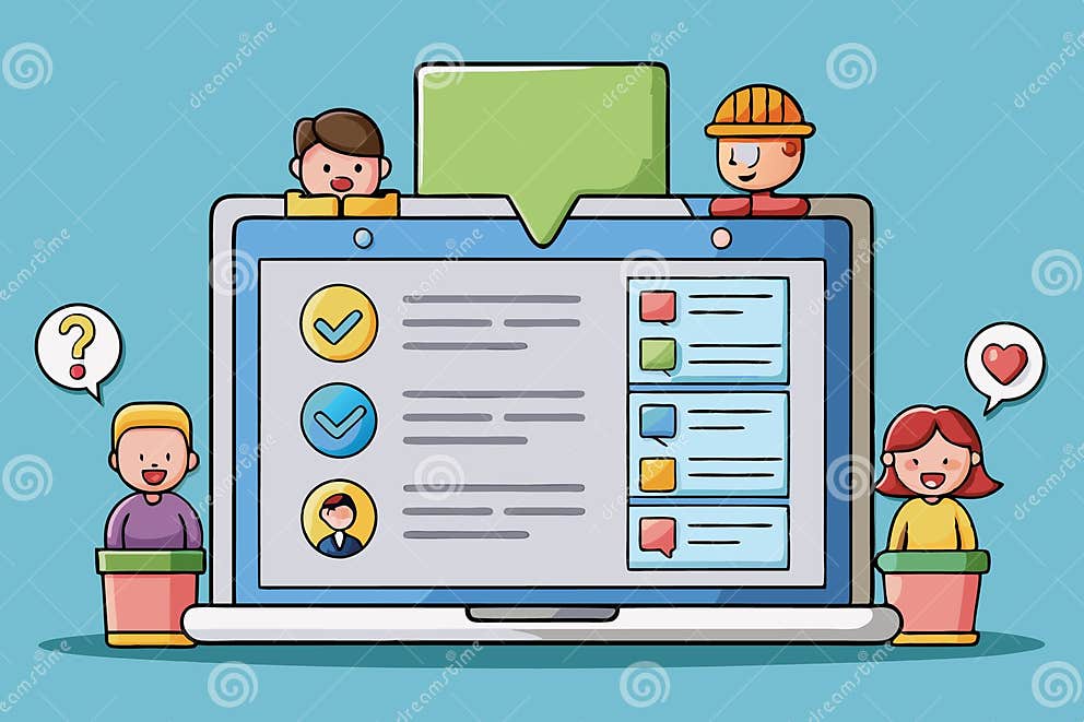 Engaging Illustration of an Interactive Digital Checklist with Colorful ...