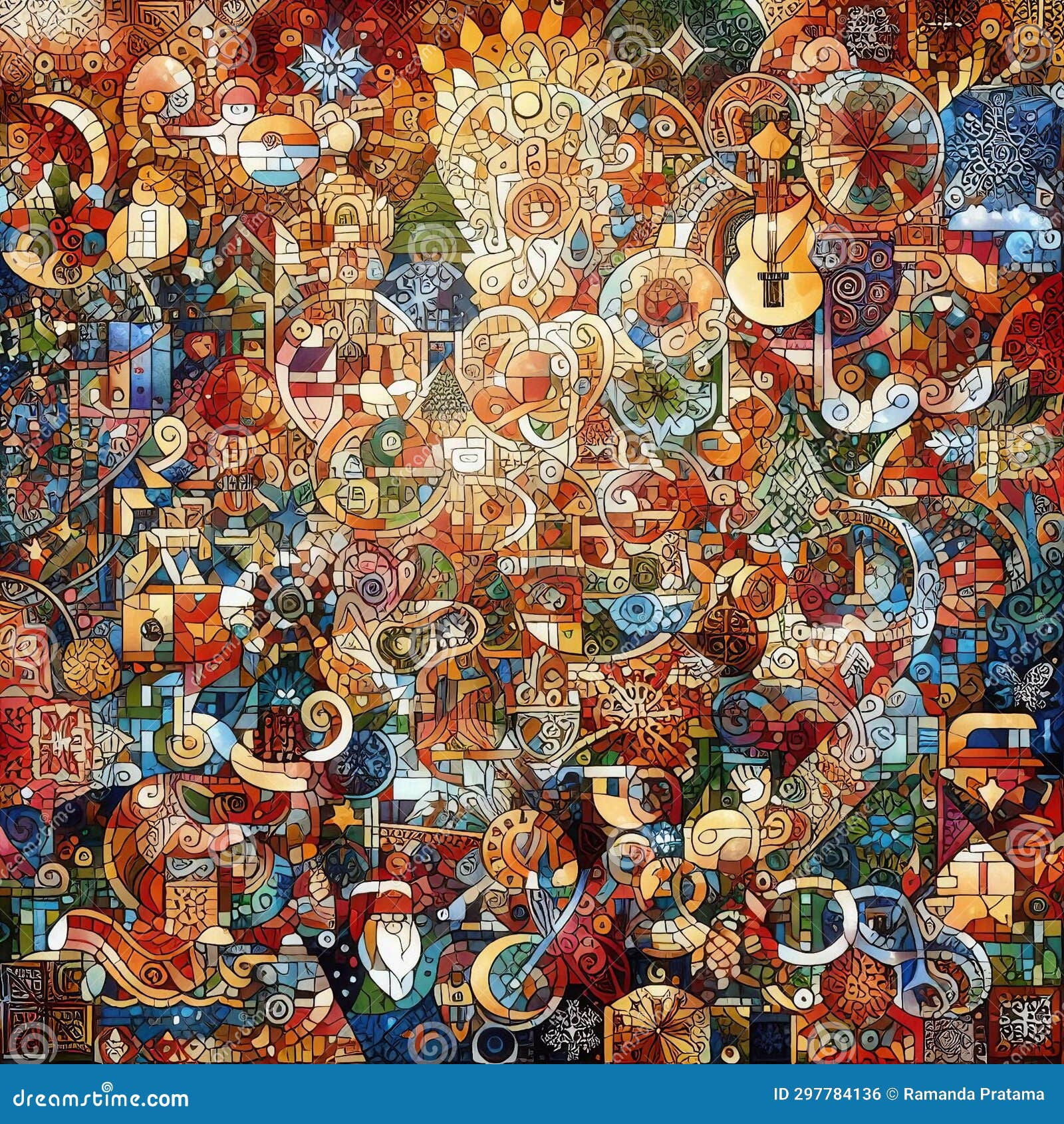 Global Festivity Mosaic: Multicultural Christmas by Generative AI Stock ...
