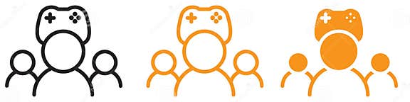 Engaging Multi Game Player Icon for Gaming and Entertainment Graphics ...