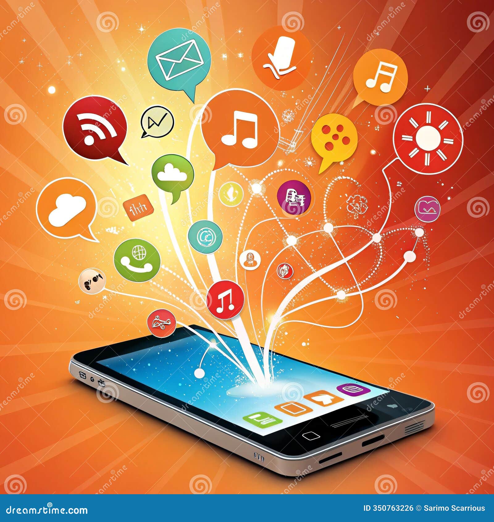 Engaging Social Media Interaction through Mobile Apps Stock ...
