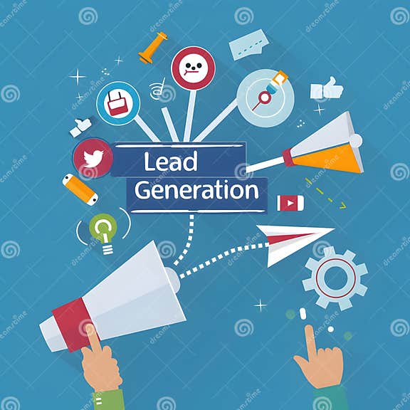 Engaging Visualization of Lead Generation Concepts, Ai Generated Stock Illustration ...