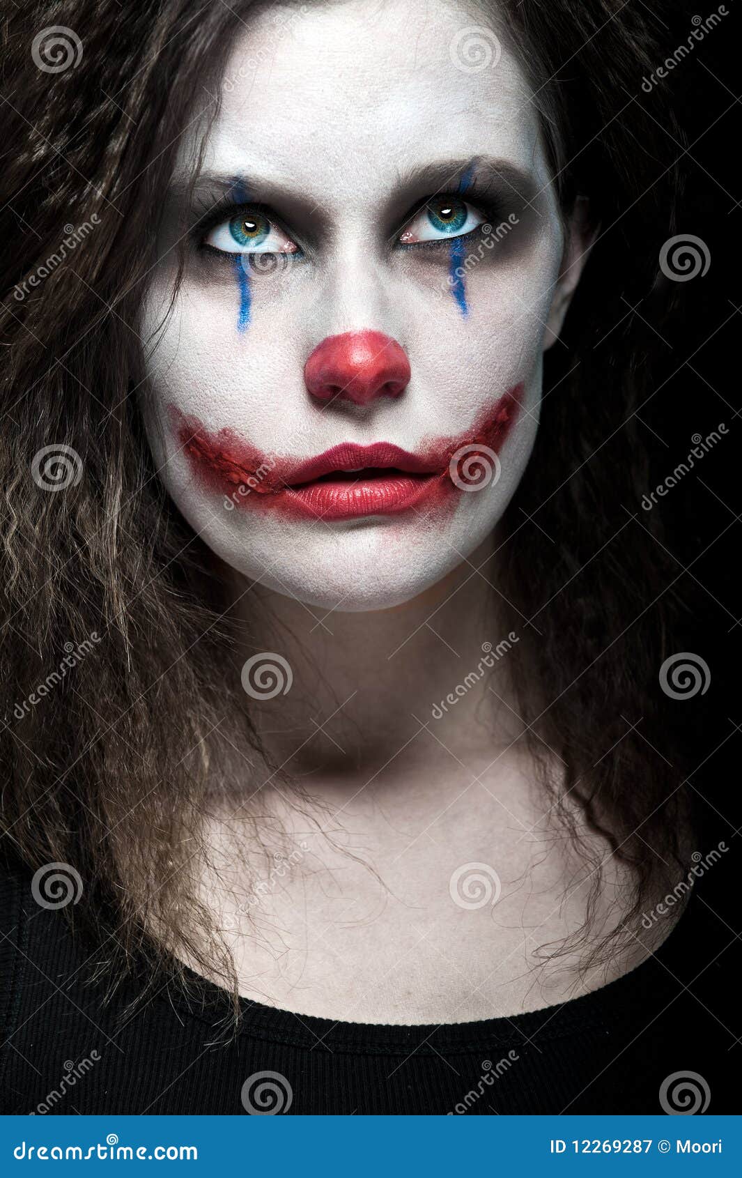 Enge clown stock afbeelding. Image of uitdrukking, gotisch - 12269287