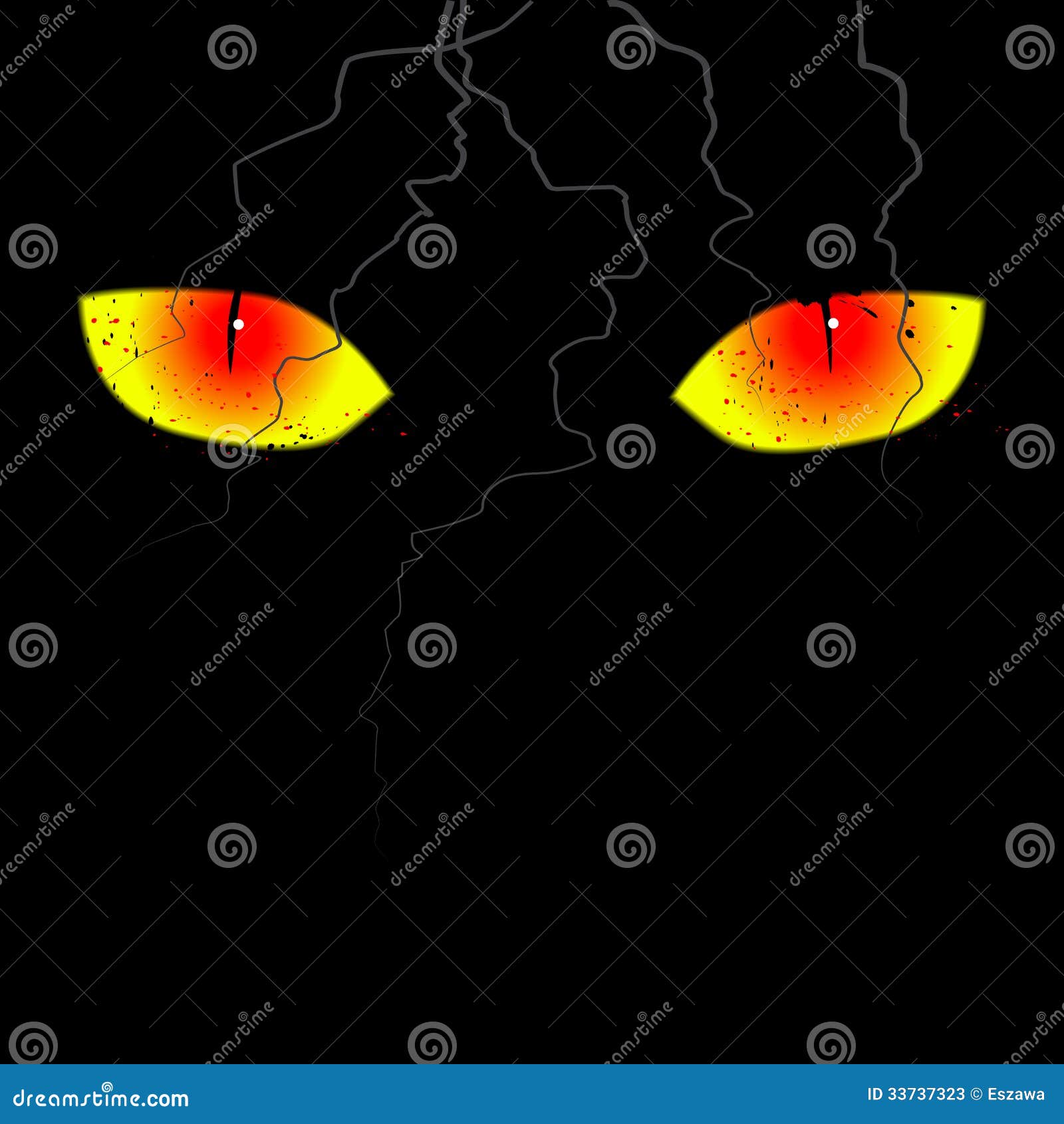 Enge Ogen Op De Zwarte Achtergrond Vector Illustratie - Illustration of leeuw, bont: 33737323
