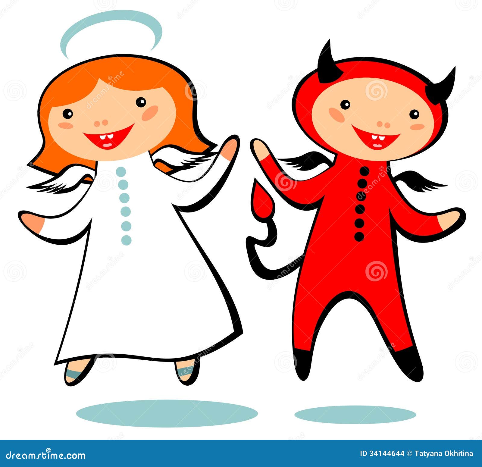 Engel en duivel vector illustratie. Illustration of symbool - 34144644