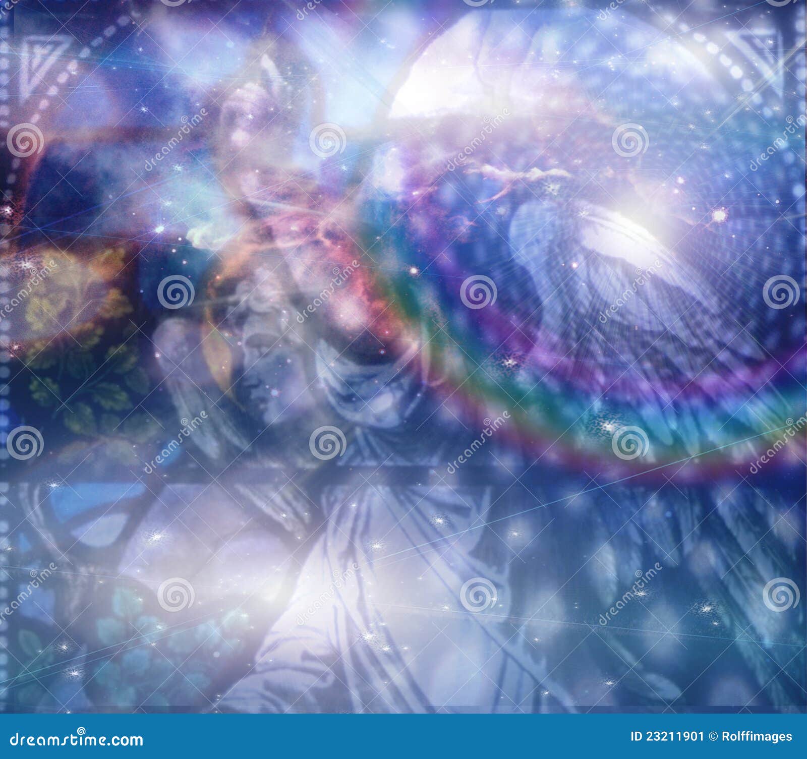 Engel En Hemelse Samenstelling Stock Illustratie - Illustration of ...