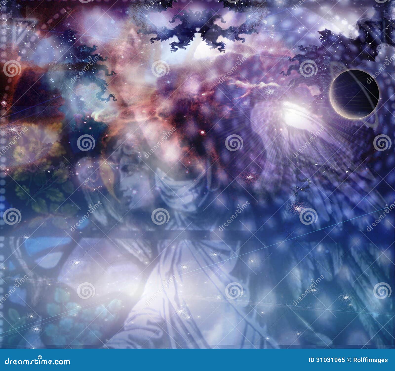 Engel En Hemelse Samenstelling Stock Illustratie - Illustration of ...